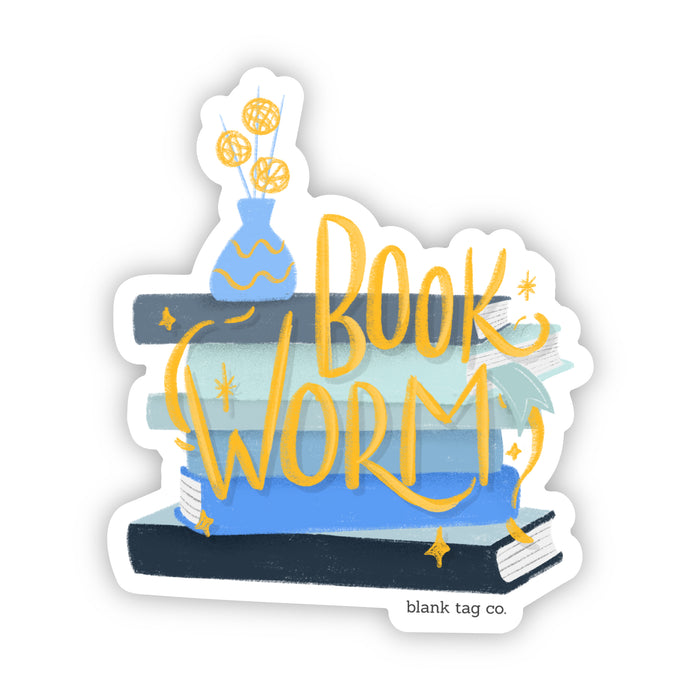 Blank Tag Co.® Waterproof Bookworm Sticker