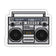 The Boombox Sticker