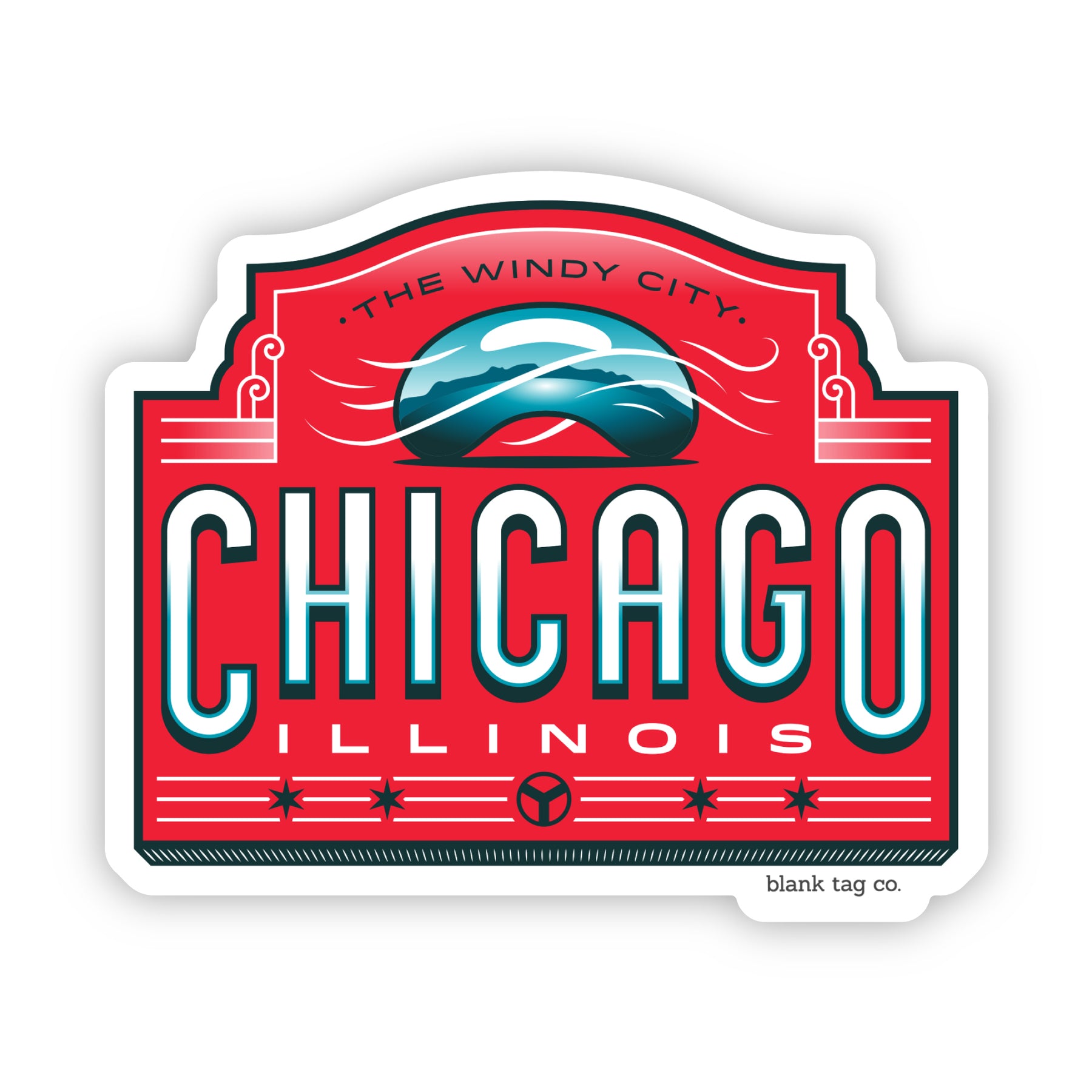 Blank Tag Co.® Waterproof Sticker - Chicago City Badge