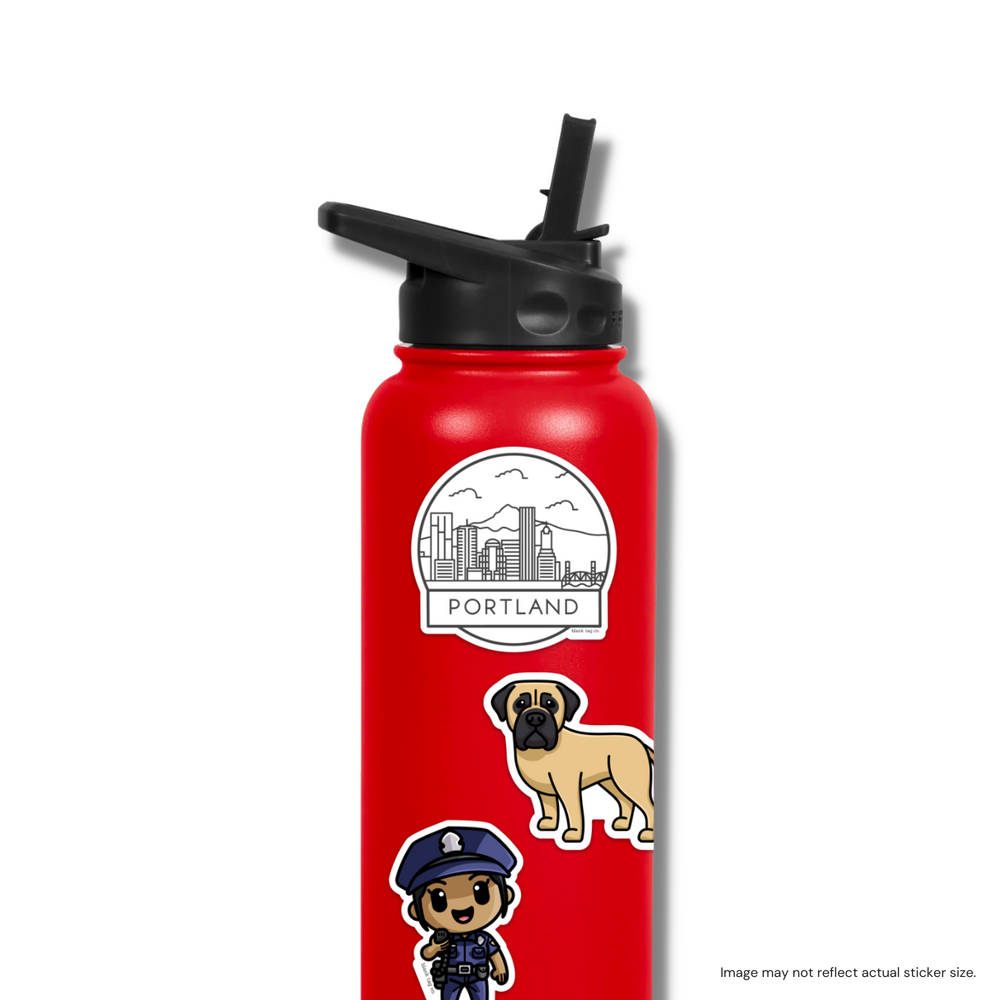 The Female Police Officer Sticker