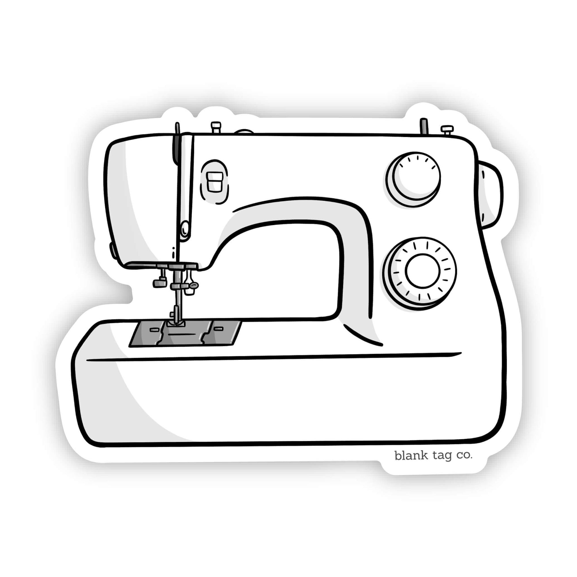 Blank Tag Co.® Waterproof Sewing Machine Sticker