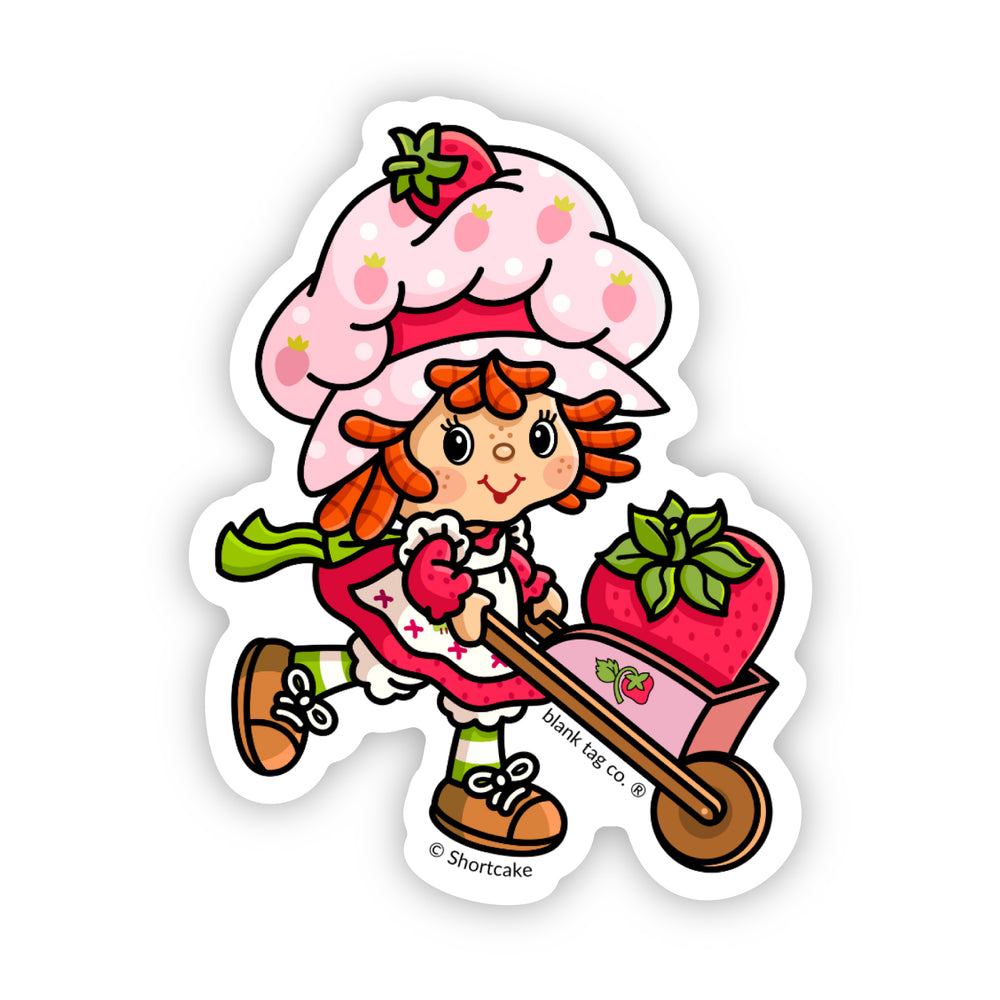 The Strawberry Shortcake With A Wheelbarrow Sticker | Strawberry ...