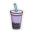 The Taro Tea With Boba Sticker