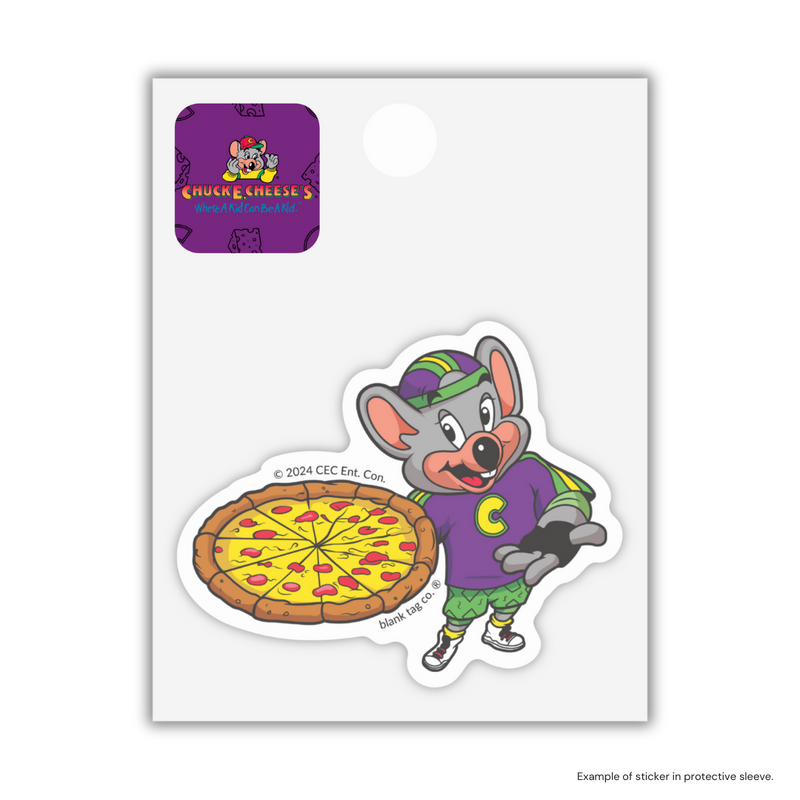 The Chuck E. Cheese with Pizza Sticker