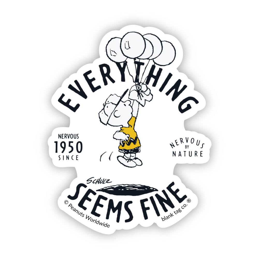 Peanuts® Waterproof Sticker - Everything Seems Fine
