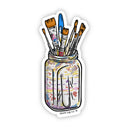 The Jar of Paint Brushes Sticker