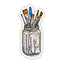 The Jar of Paint Brushes Sticker
