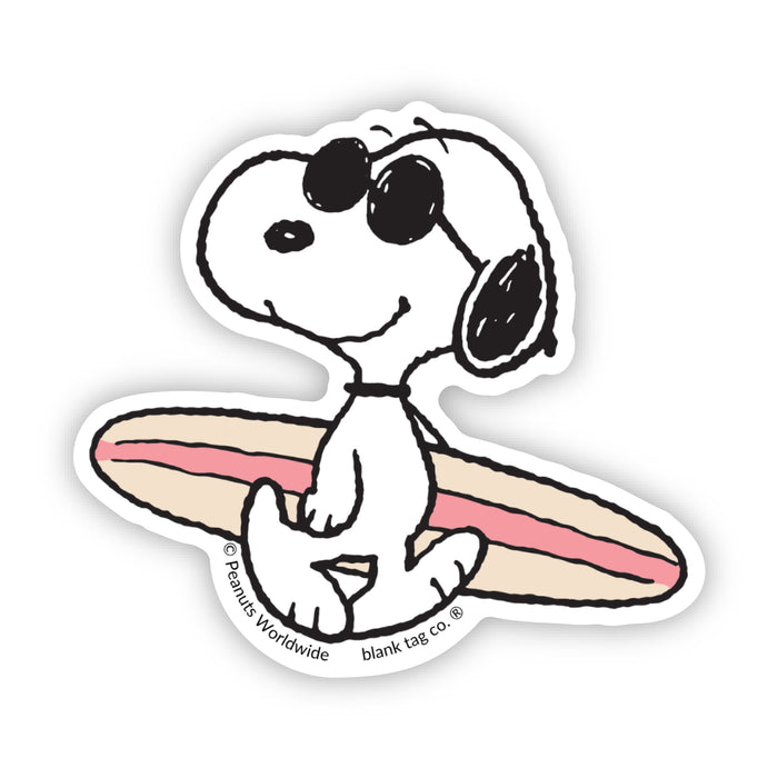 Peanuts® Waterproof Sticker - Snoopy Going Surfing