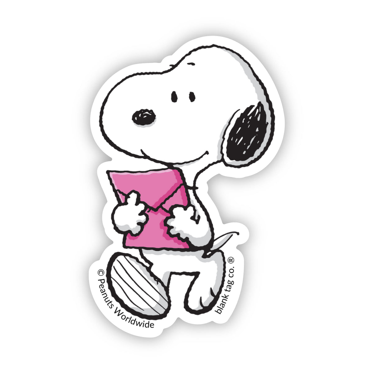 Peanuts® Snoopy With A Letter Waterproof Sticker