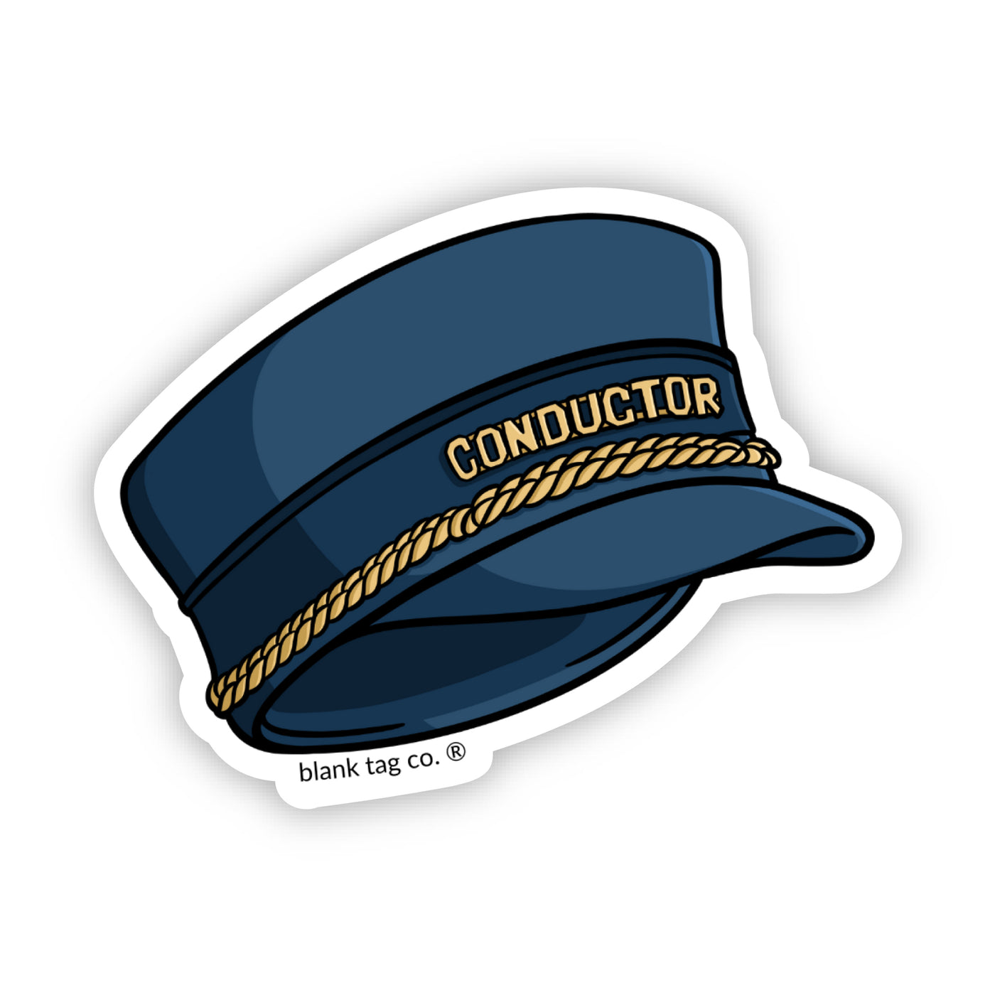 Blank Tag Co.® Waterproof Sticker - Train Conductor Hat