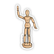 Blank Tag Co.® Waterproof Wooden Mannequin Sticker