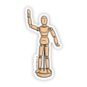 Blank Tag Co.® Waterproof Wooden Mannequin Sticker