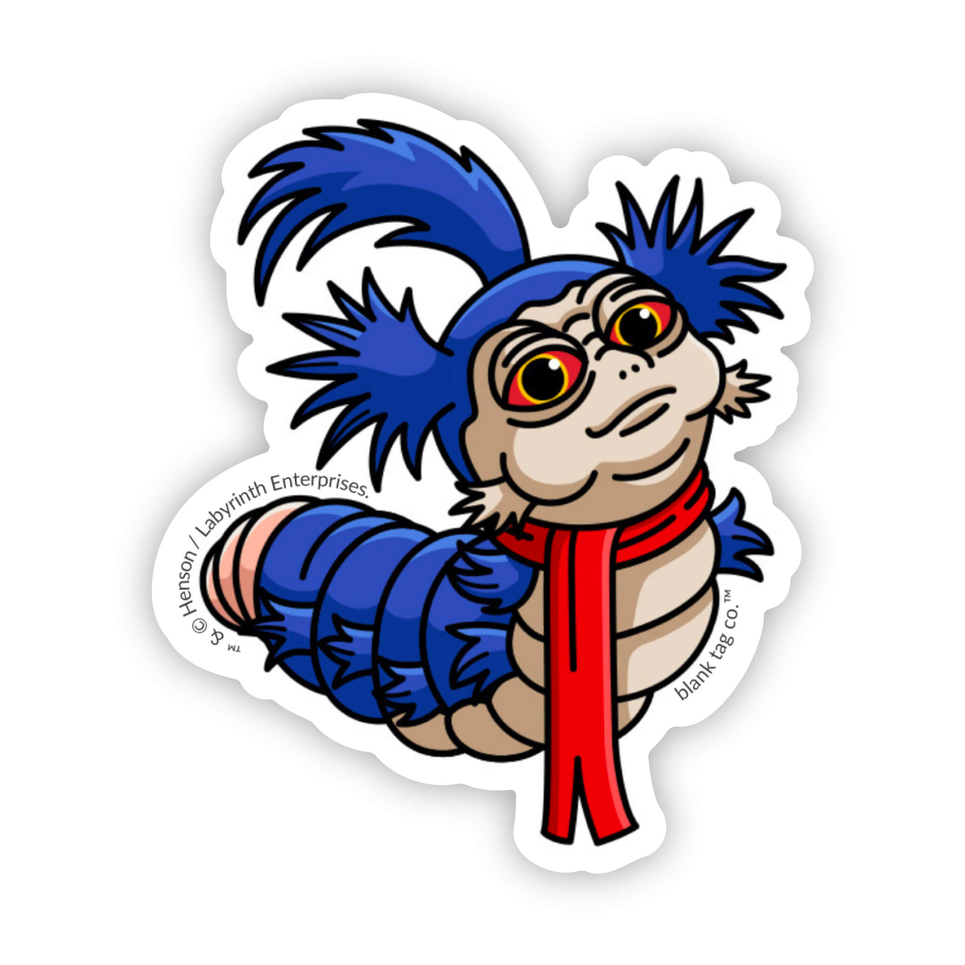 Blank Tag Co.® Waterproof Worm Sticker