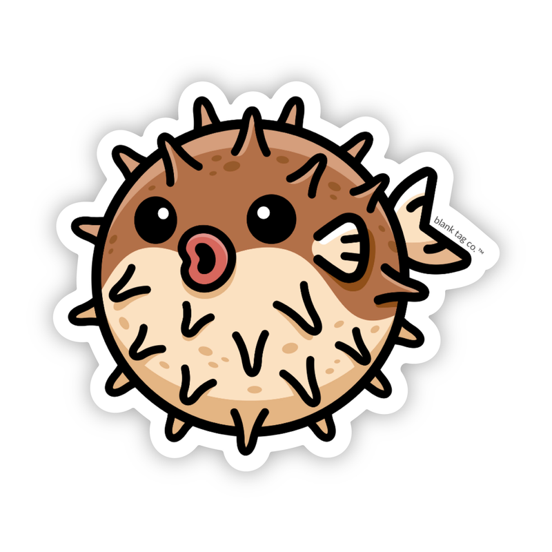 Blank Tag Co.® Waterproof Pufferfish Sticker