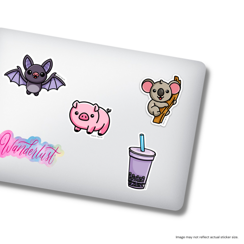 The Taro Tea With Boba Sticker