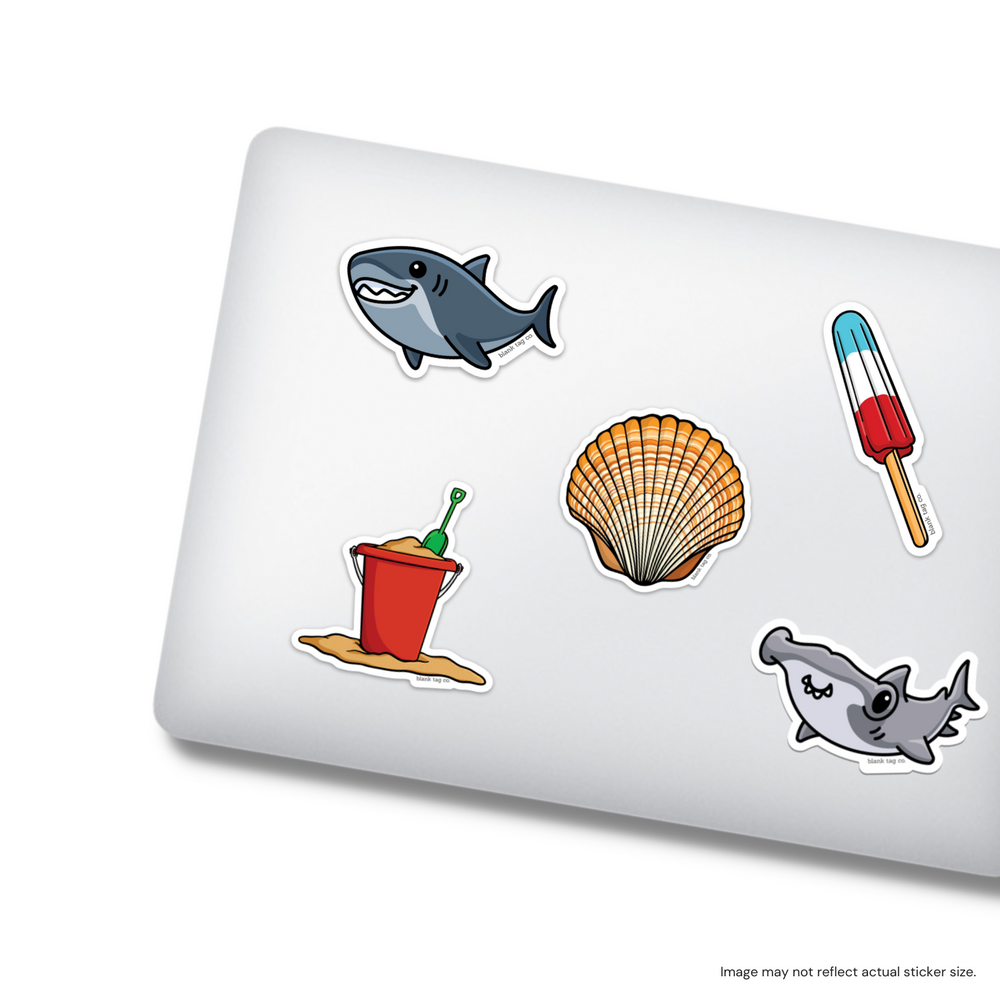 The Beach Bucket and Shovel Sticker