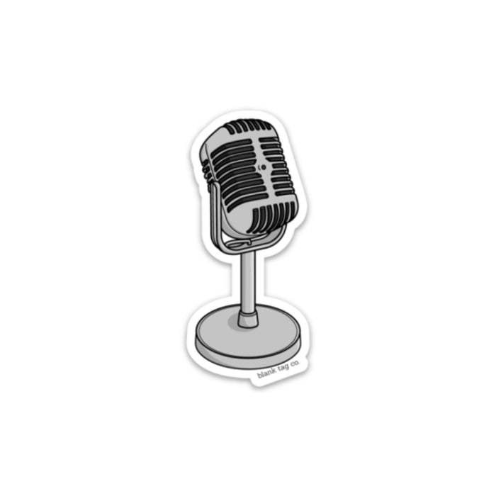 The Vintage Microphone Sticker