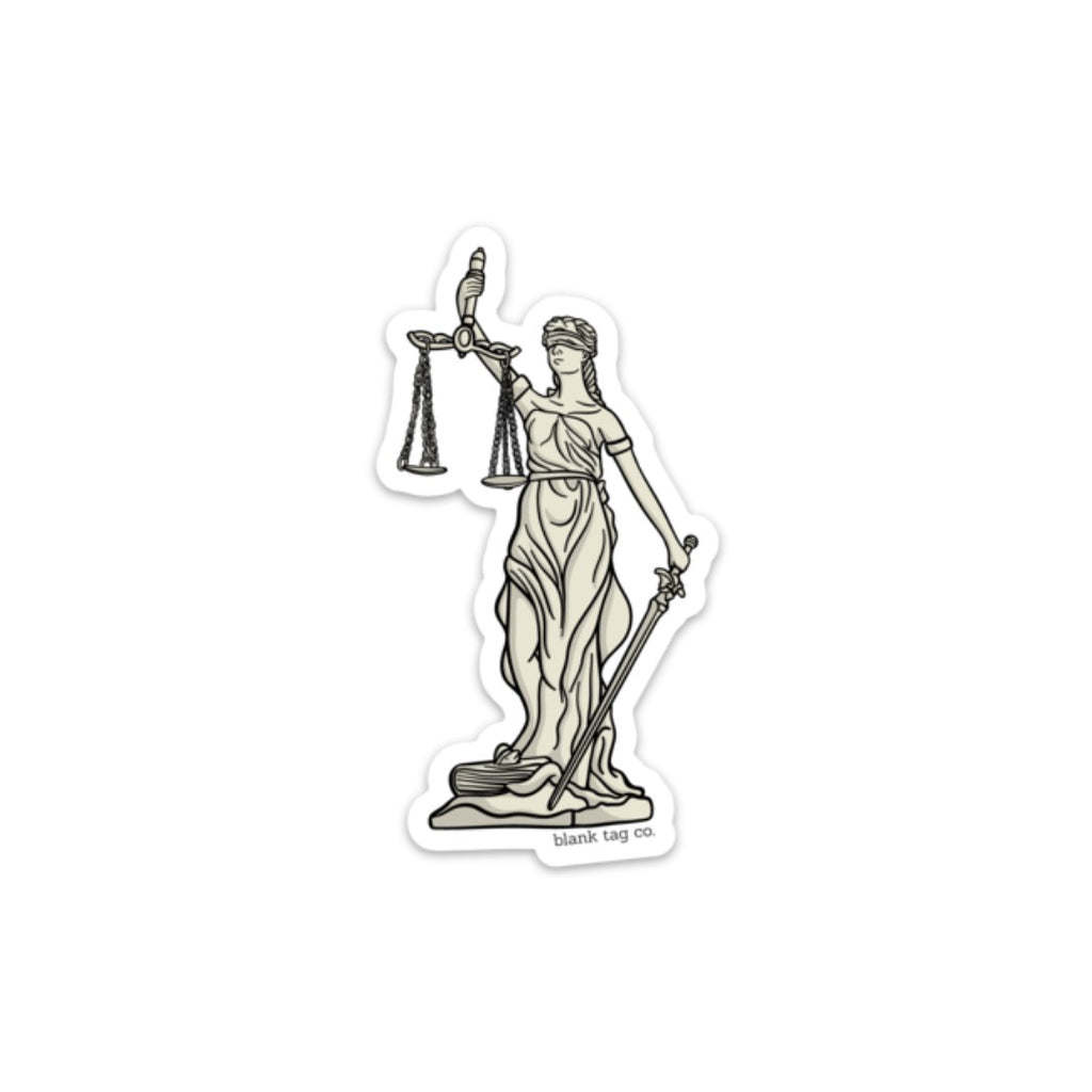 Blind Lady Justice Statue Drawing