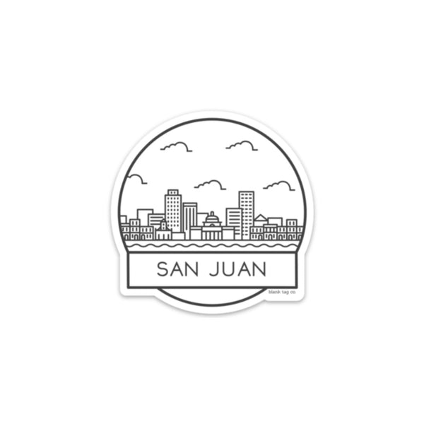 The San Juan Cityscape Sticker