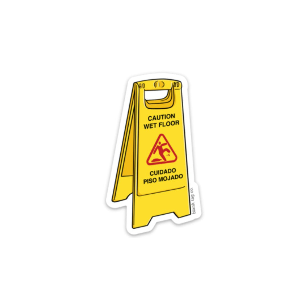 The Wet Floor Sign Sticker
